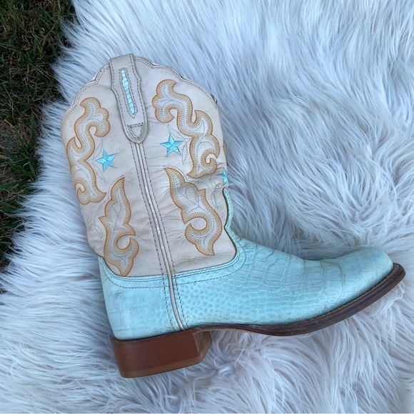 Stetson | Shoes | Stetson Baby Blue French Toe Roper Western Boots ...